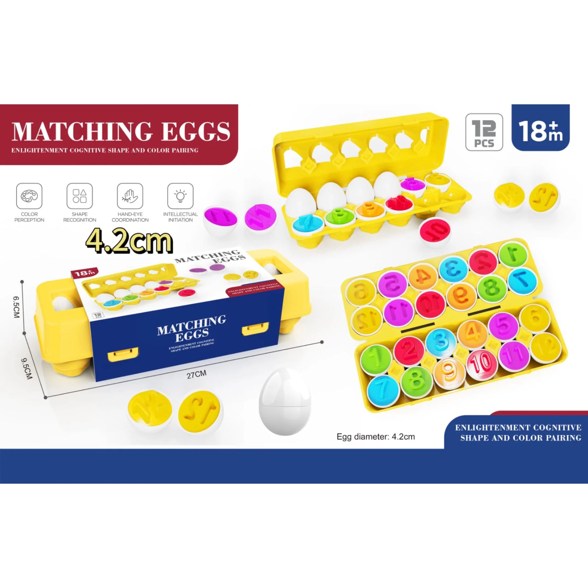 Shape Matching Eggs 12 eggs – Toy Studio